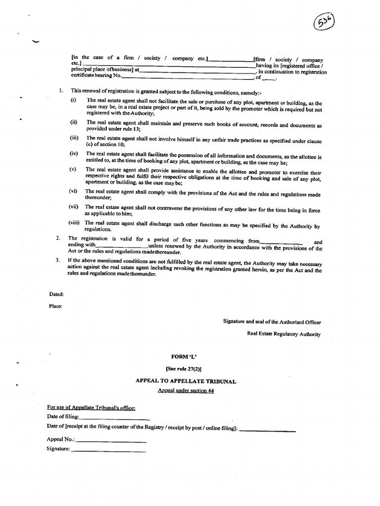 Appeal To Appellate Tribunal Form L | PDF | Appeal | Tribunal