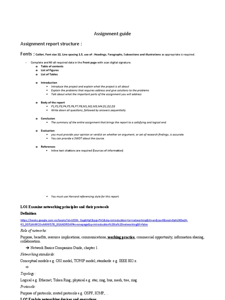 Assignment-Guide Checklists | Download Free PDF | Network Topology ...