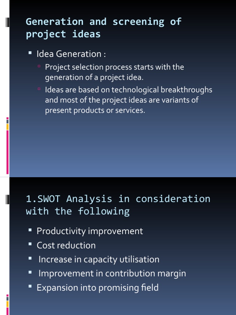 Project Idea Generation and Screening | PDF | Demand | Market (Economics)