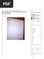 WAEC Data Processing Past Questions 2018 | PDF | Databases | Computing