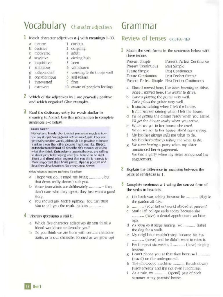 Cae Student S Book Pages 13 15 Pdf