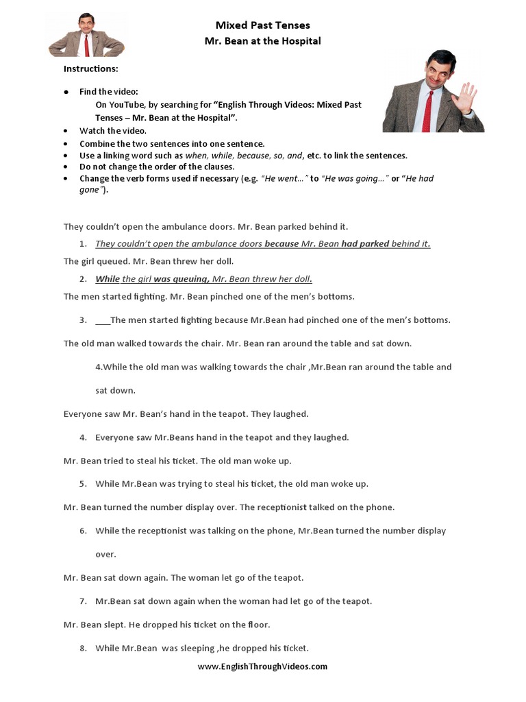 Mixed Past Tenses: Instructions | PDF | Language Mechanics | Linguistics