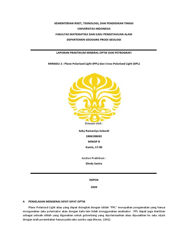 Perbandingan PPL dan XPL dalam Mineralogi | PDF