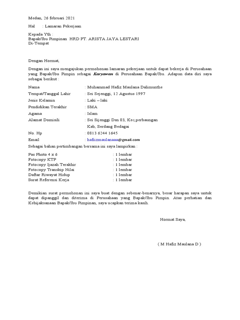 PT. ID Commerce Service Solution - Lamaran | PDF
