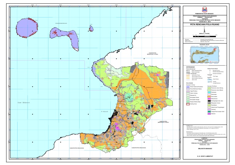 Peta Pola Ruang - Manado | PDF