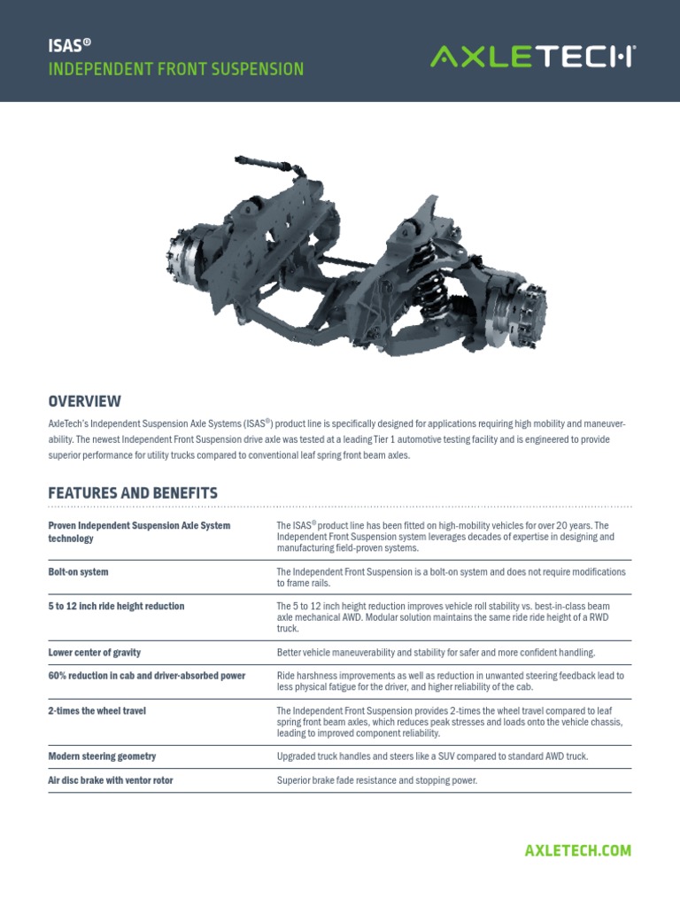 Isas®: Independent Front Suspension | PDF | Axle | Steering
