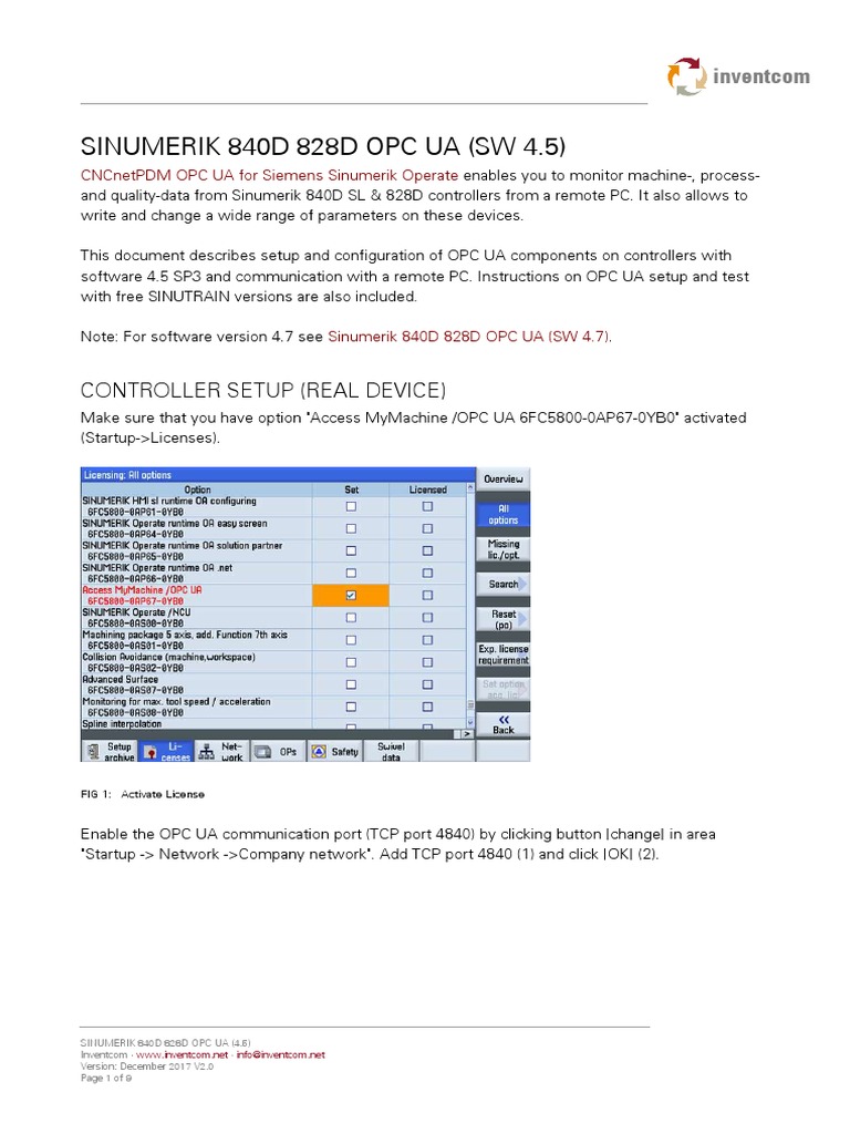 Sinumerik 840D SL Operate OPC UA 4 5 | PDF