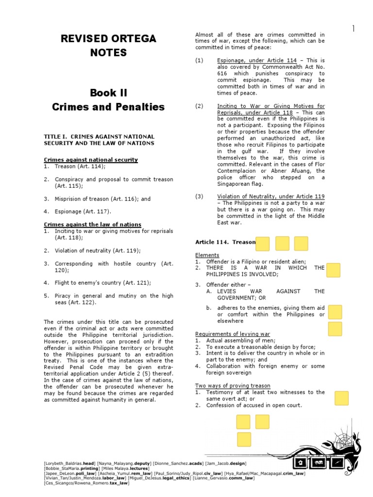 Crim 2 Reviewer | PDF | Treason | Piracy