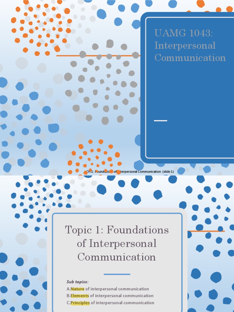 IPC 1 Foundation v2 | PDF | Interpersonal Communication | Communication
