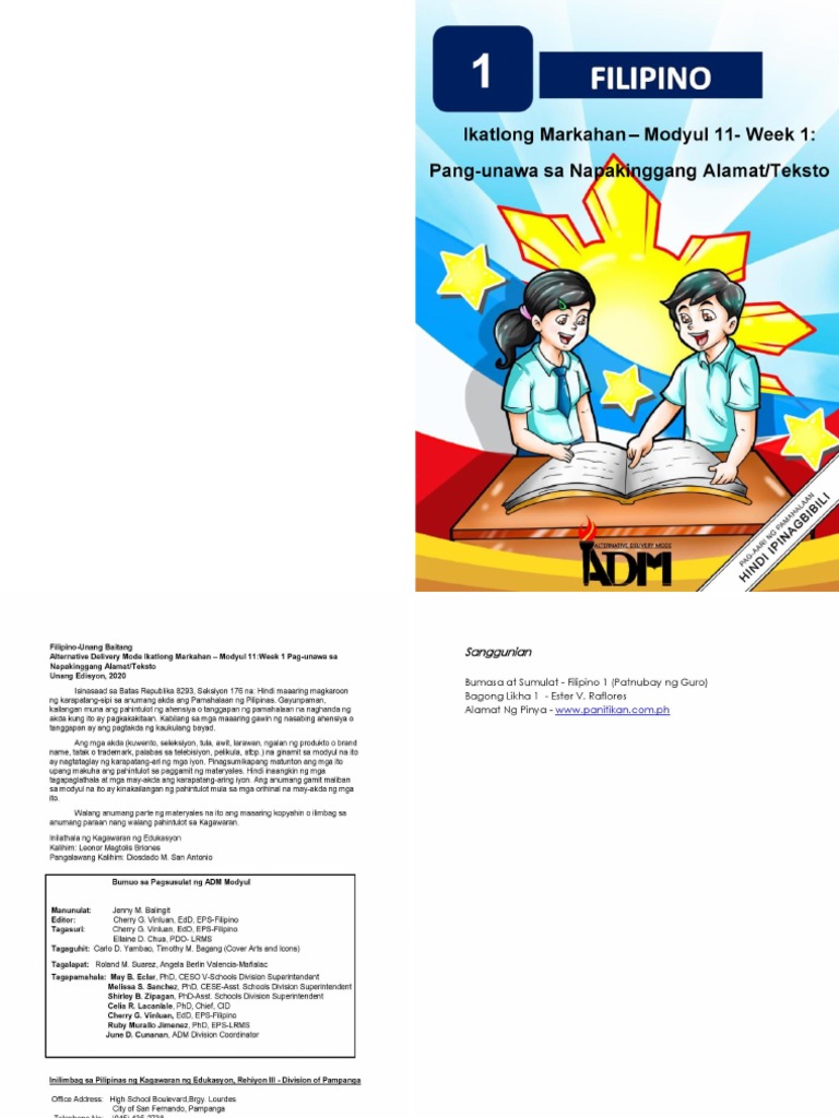 Grade 1 Filipino Quarter 3 Week 1 | PDF