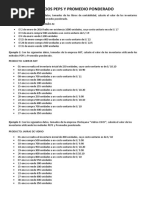 Ejercicios Peps, Ueps y Promedio Ponderado Resuelto | PDF