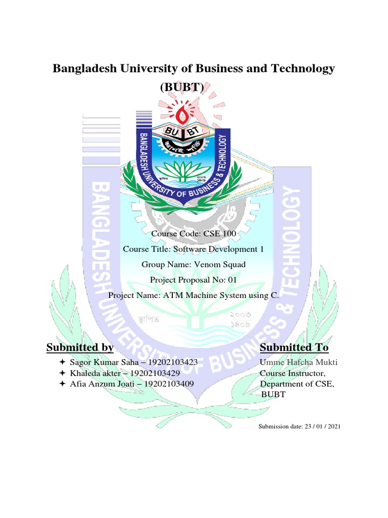 ATM Machine System Project Proposal | PDF | Automated Teller Machine ...