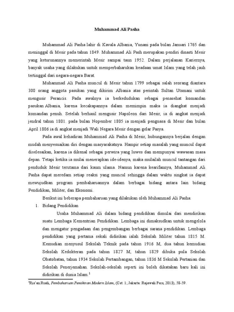 Pembaharuan Muhammad Ali Pasha di Mesir | PDF