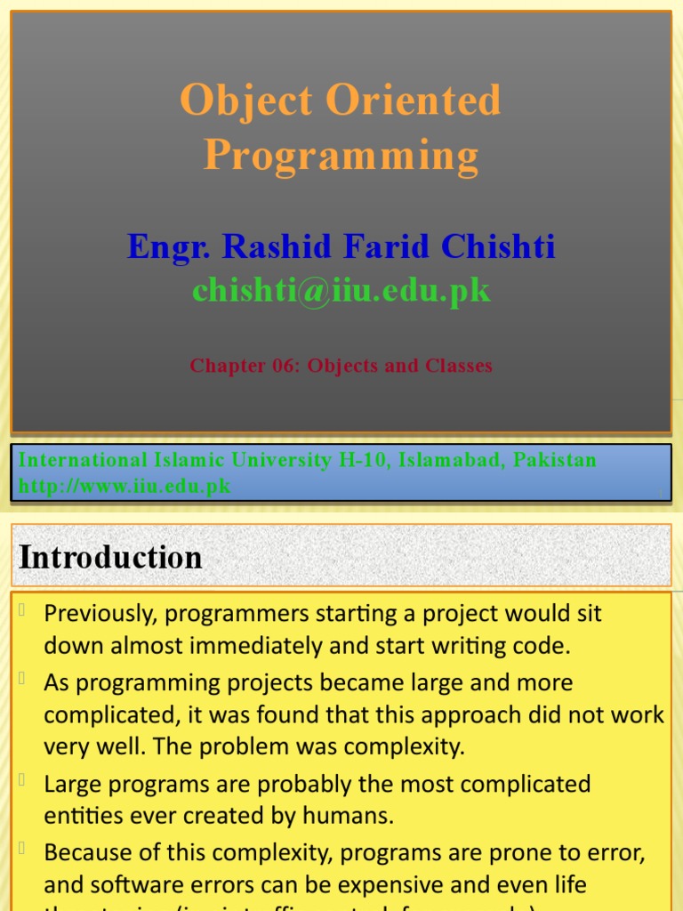 Ch06 Objects And Classes Download Free Pdf Class Computer