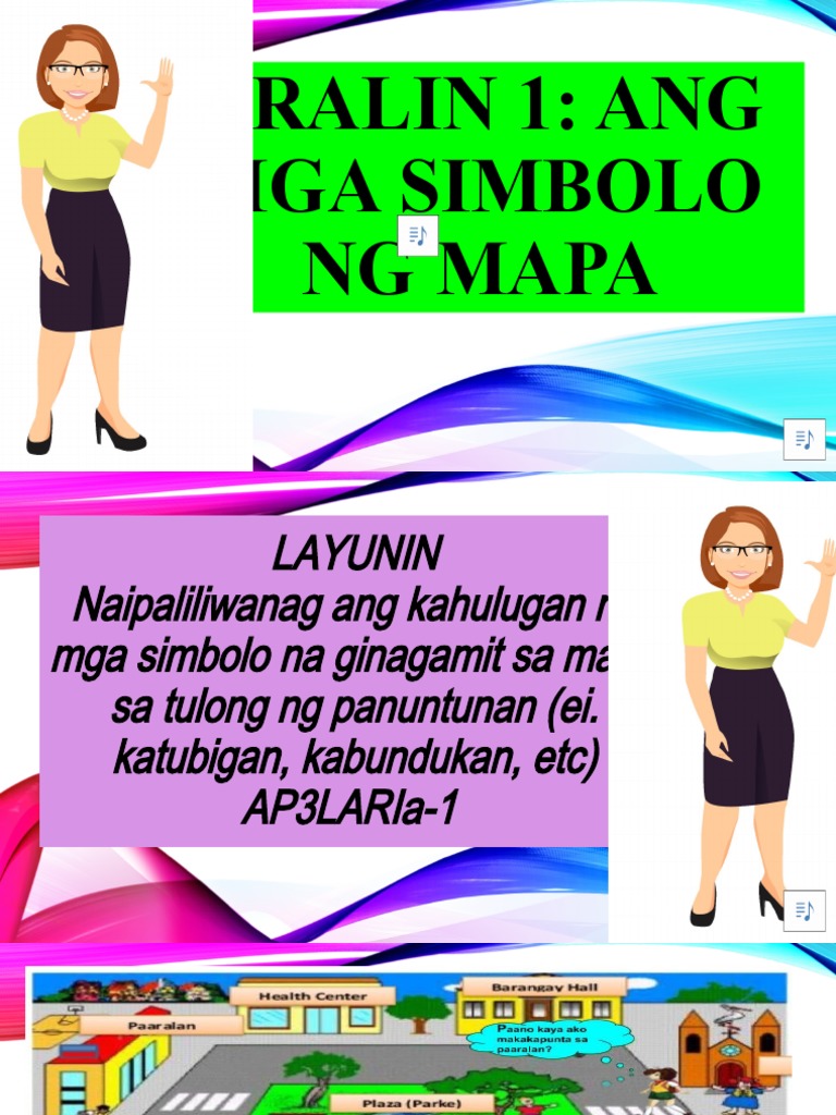 Araling Panlipunan 3 Yunit I Aralin 1 Mga Simbolo NG Mapa | PDF