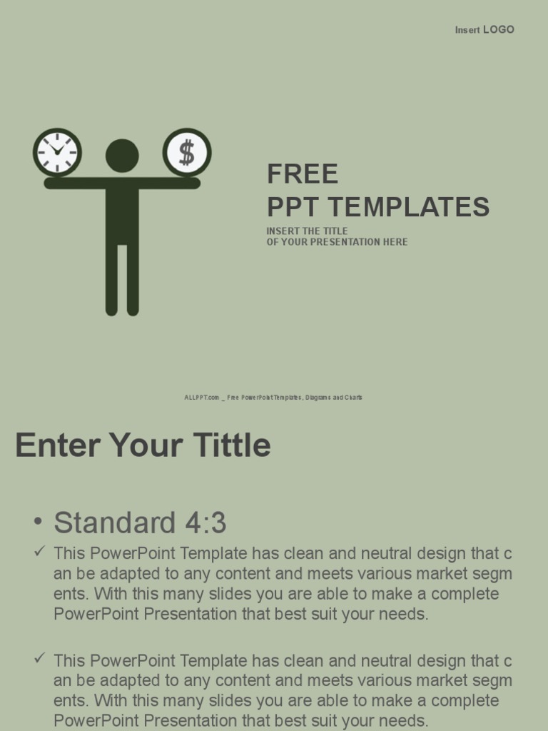 Time and Money Burden Business PowerPoint Templates Standard | PDF