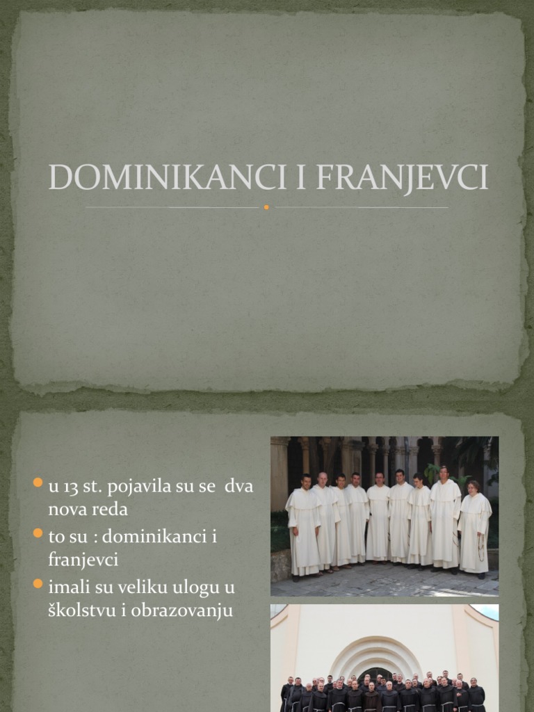 Dominikanci I Franjevci | PDF