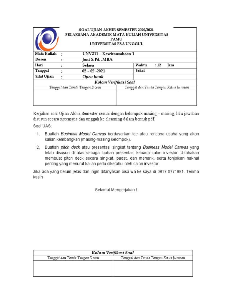 Uas Kwu - Unv211 | PDF | Seni