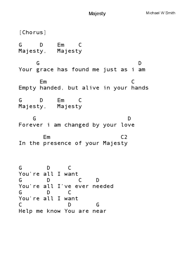 Majesty Chords | PDF