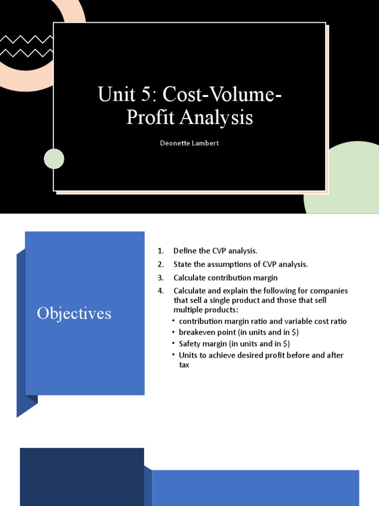 Unit 5 - CVP Tutorial | Download Free PDF | Pricing | Marketing