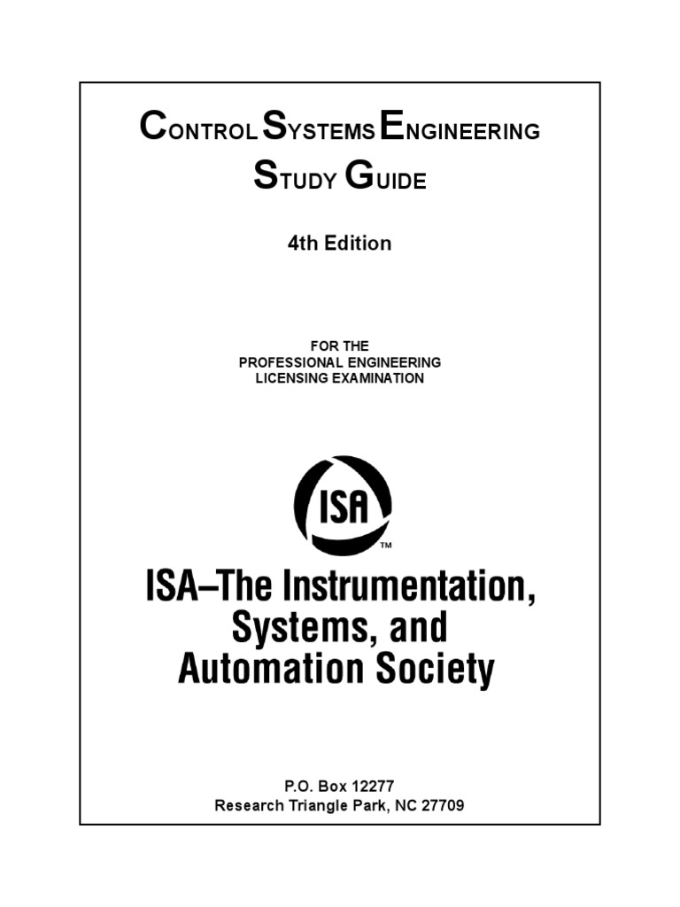 ISA CSE Study Guide - 4th Edition | PDF | Control Theory | Reliability ...
