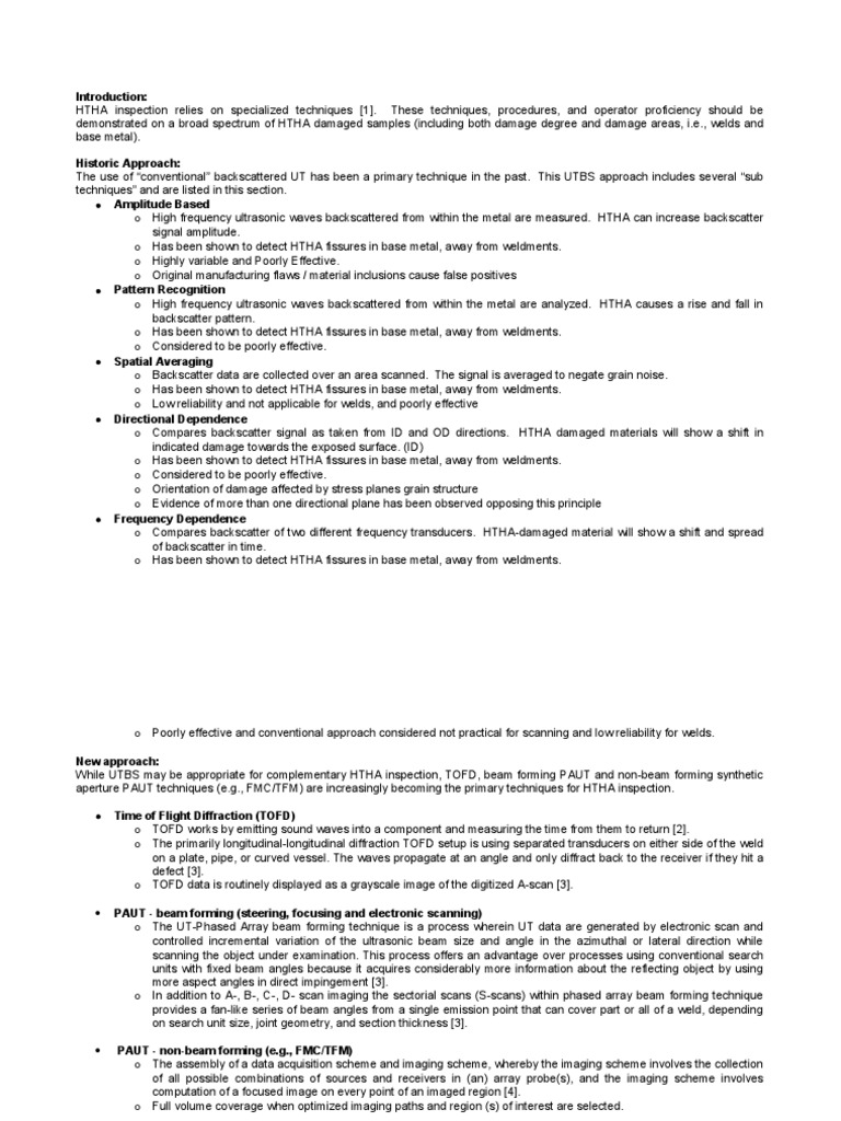 Ultrasonic Methods API 941 Annex E Draft 3 Clean | PDF | Ultrasound ...