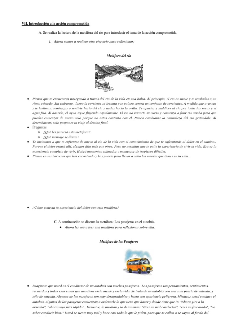 Accion Comprometida, Complacencia y Prevencion de Recaidas Act | PDF ...