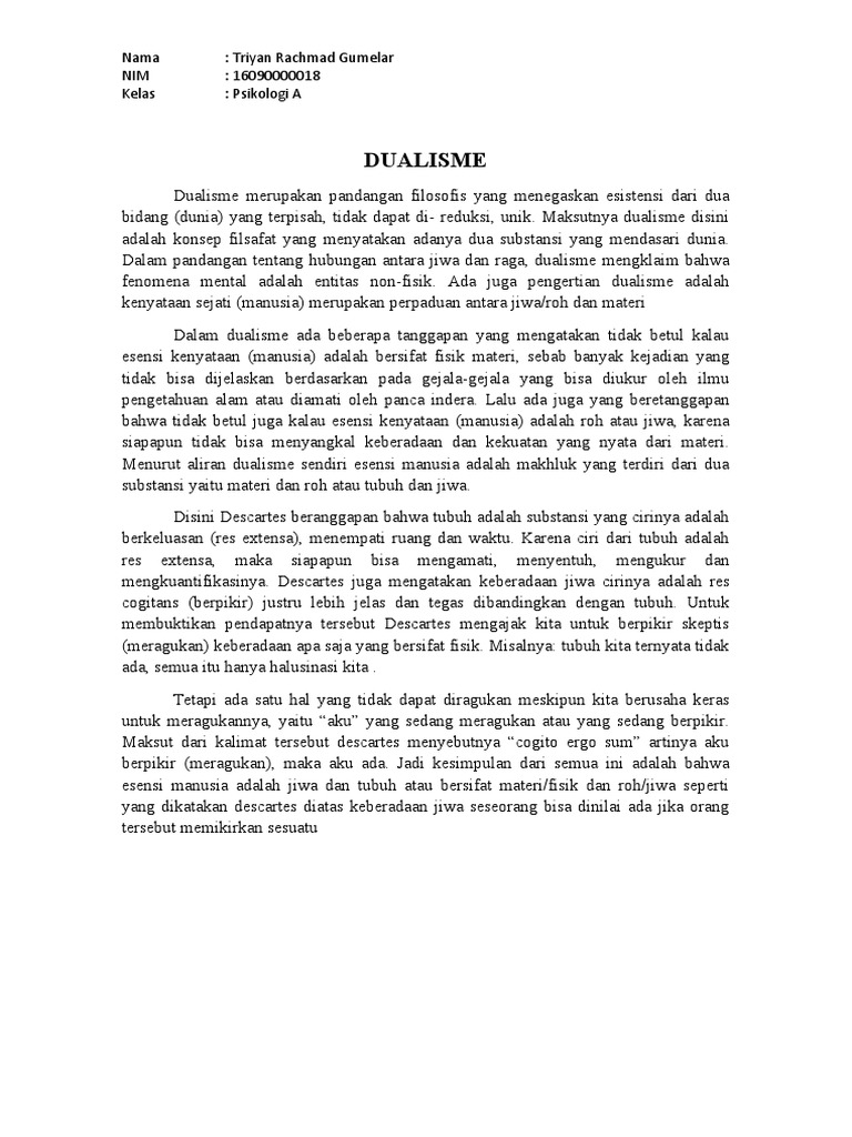 DUALISME | PDF