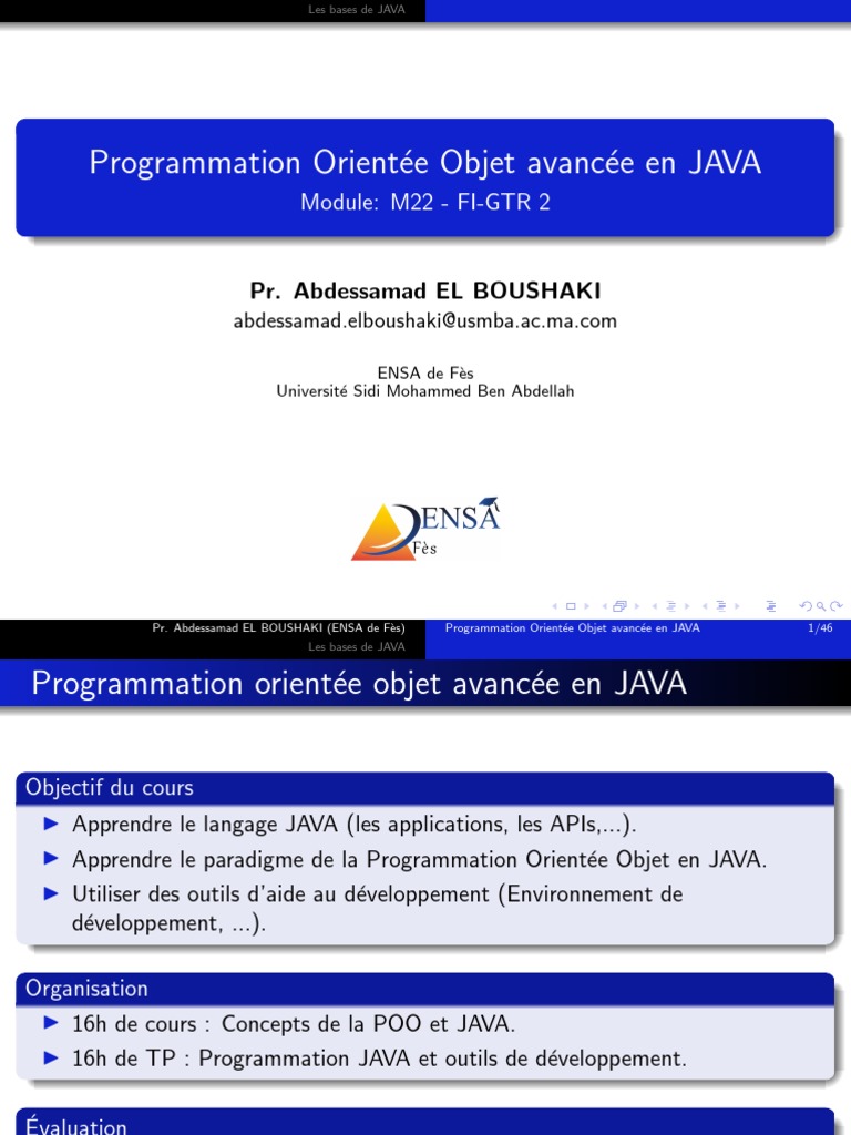 Les Bases de JAVA | PDF | Machine virtuelle Java | Java (Langage de programmation)