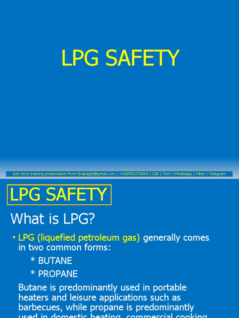 LPG Safety | PDF | Liquefied Petroleum Gas | Propane