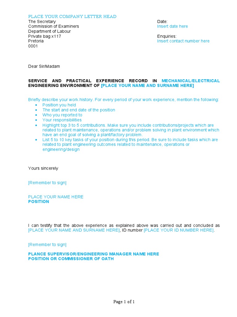 GCC Experience Letter | PDF