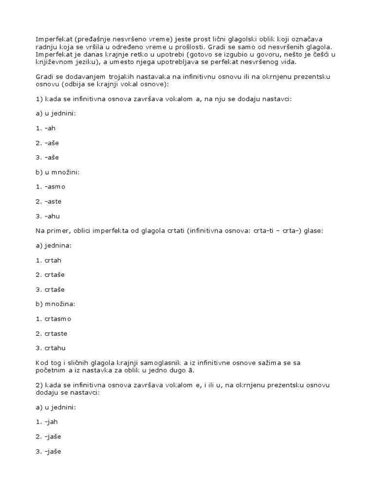 Imperfekat | PDF