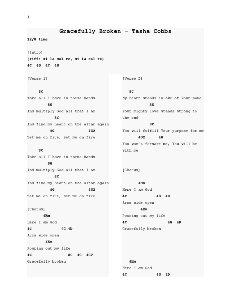 Gracefully Broken - Tasha Kobbs | PDF | Song Structure