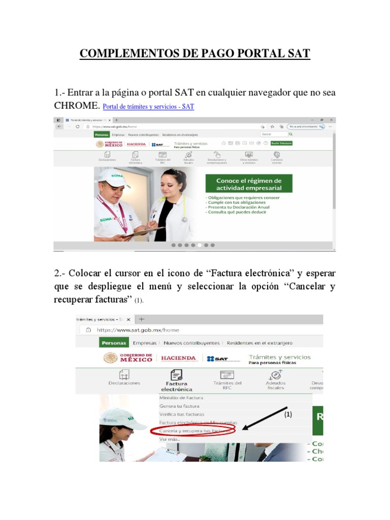 Guia para Complementos de Pago Portal Sat - by July Mar | PDF | Factura ...