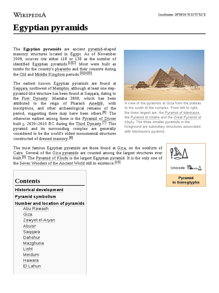 Egyptian Pyramids | PDF | Egyptian Pyramids | Pharaoh