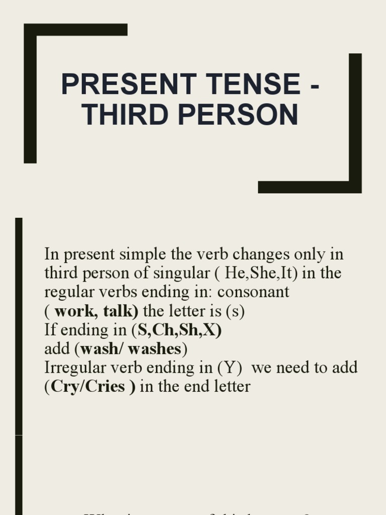 Third Person of Singular | PDF