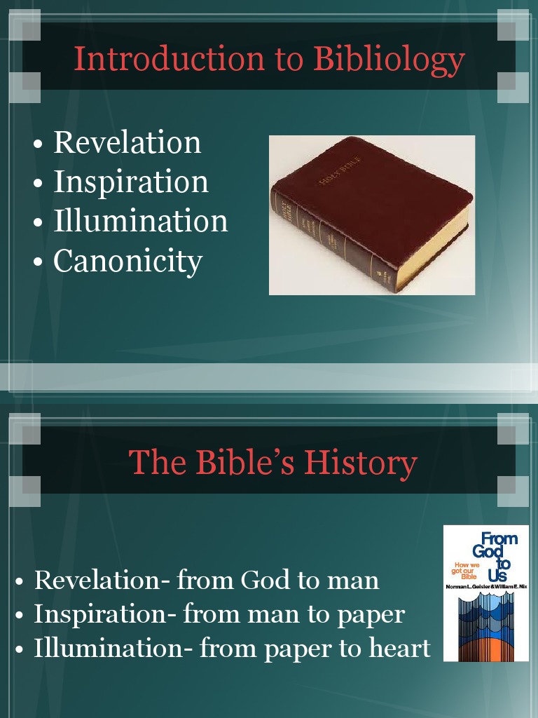 Bibliology Intro | PDF | Revelation | Old Testament