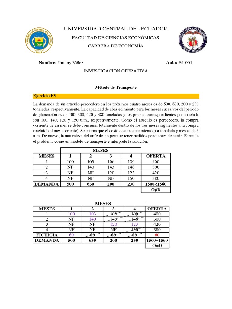 Deber Operativa Comprimido | PDF | Algoritmos | Optimización combinatoria