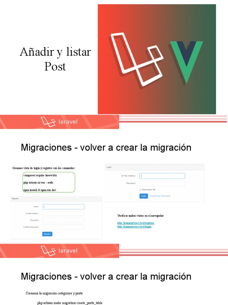 05 - CRUD Listar y Crear Nuevo Registro en Laravel | Descargar gratis PDF | Mapeo Relacional de ...