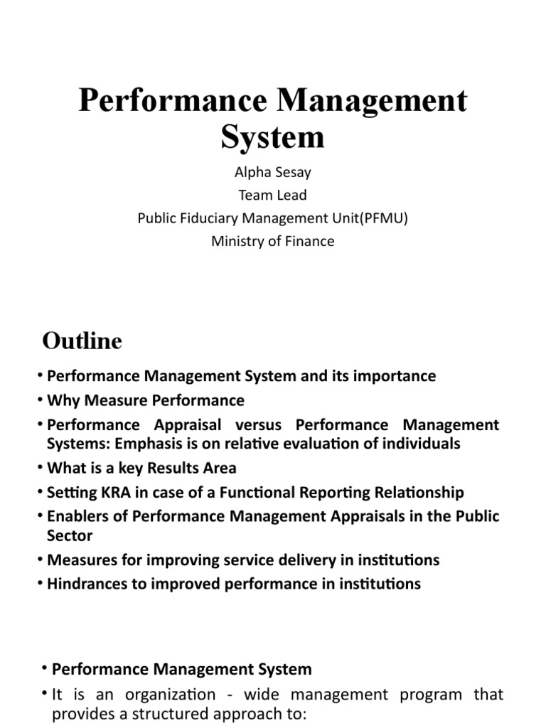 Performance Management System Overview | PDF | Performance Appraisal ...