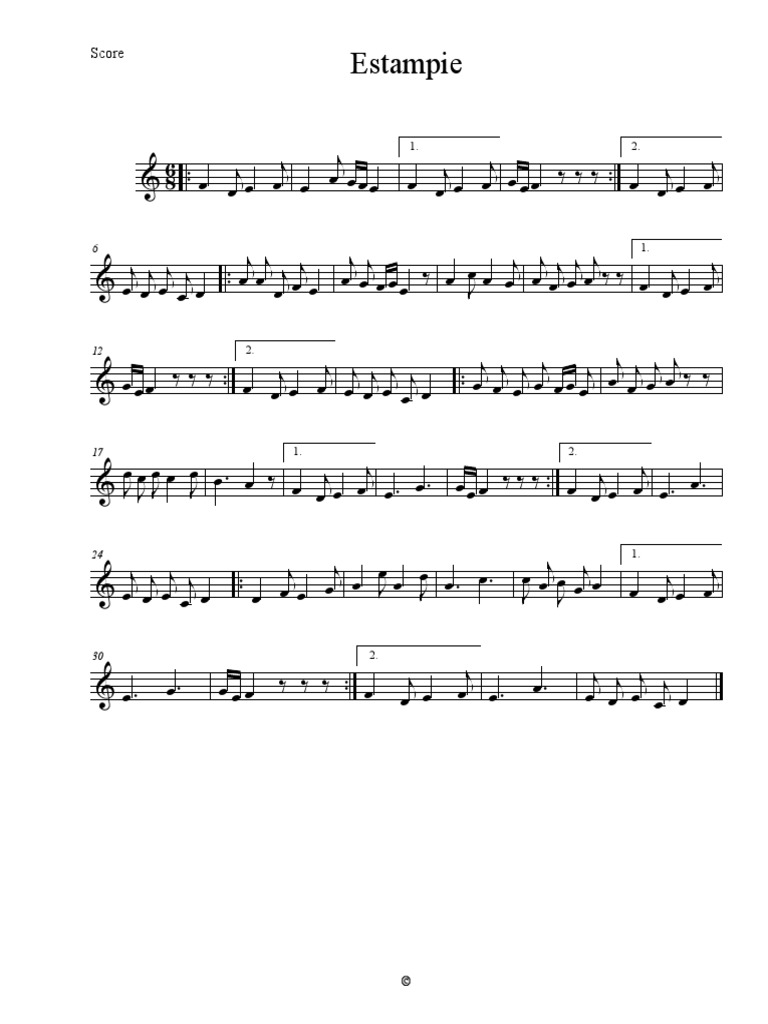 Estampie: Score | PDF