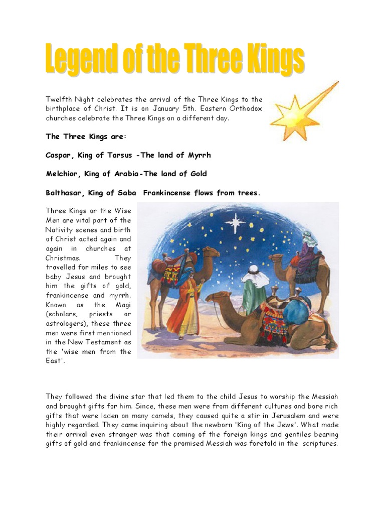 The Three Kings Reading Comprehension Exercises 2366 | PDF | Biblical ...