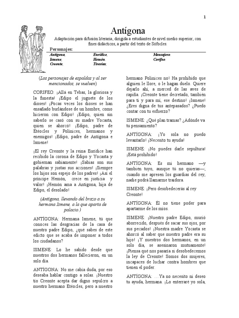 Antígona Sófocles | PDF