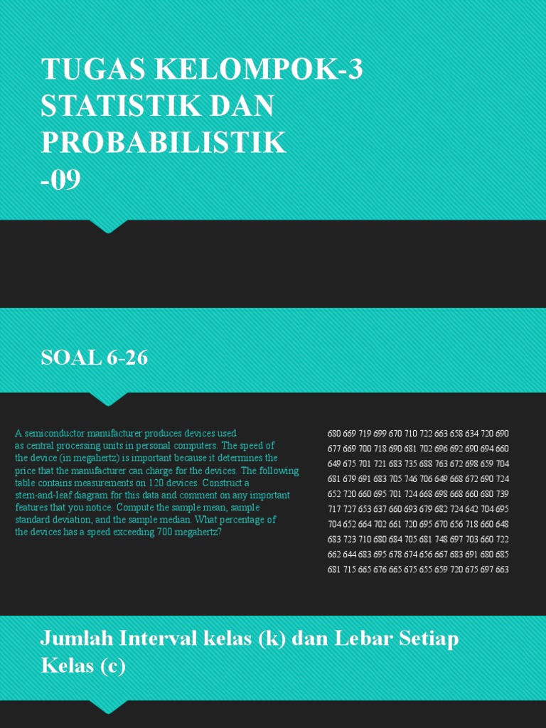 Tugas Kelompok Statprob | PDF | Statistical Analysis | Teaching Mathematics
