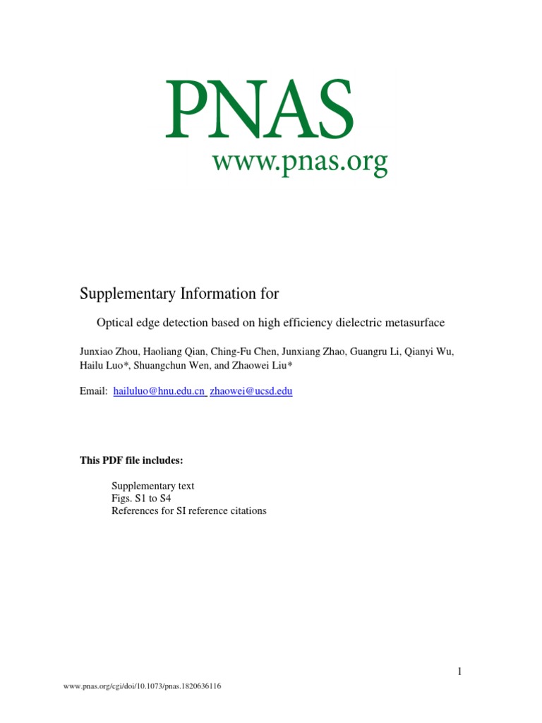 Optical Edge Detection Using a High-Efficiency Dielectric Metasurface ...