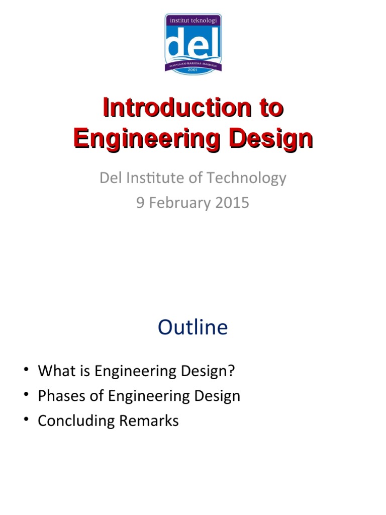 Introduction To Engineering Design Pdf Engineering Design Process
