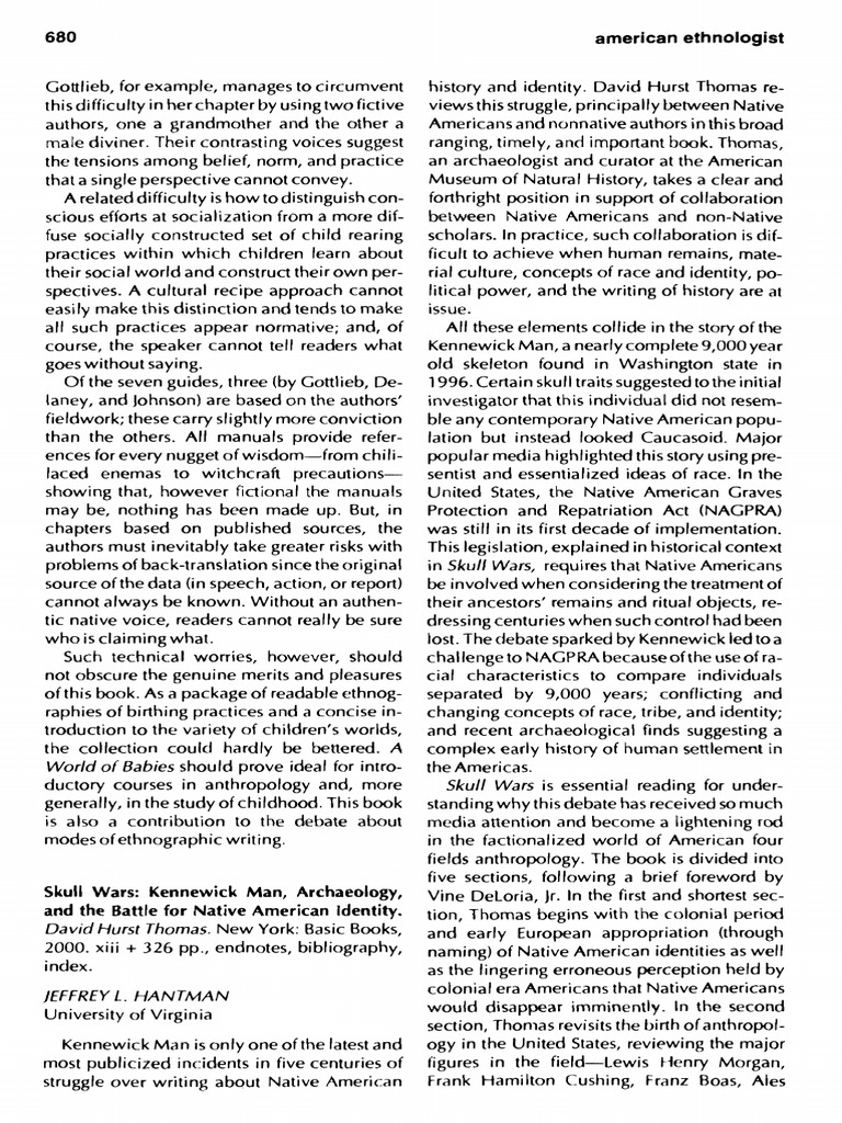 Kennewick Man and Native Identity Debate | PDF | Archaeology | Anthropology