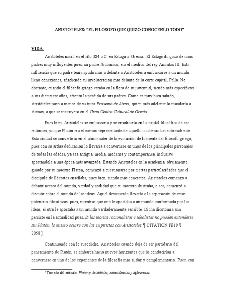 Aristoteles Yeisson Torres | PDF | Aristóteles | Platón