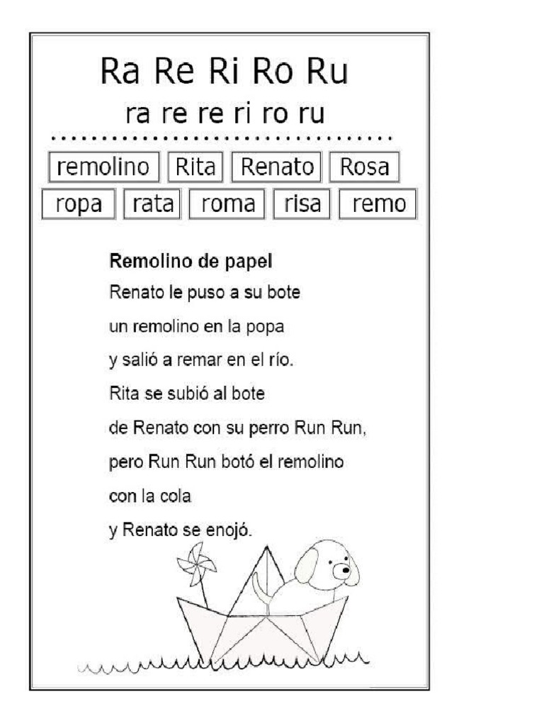 Actividades Fonema R | PDF