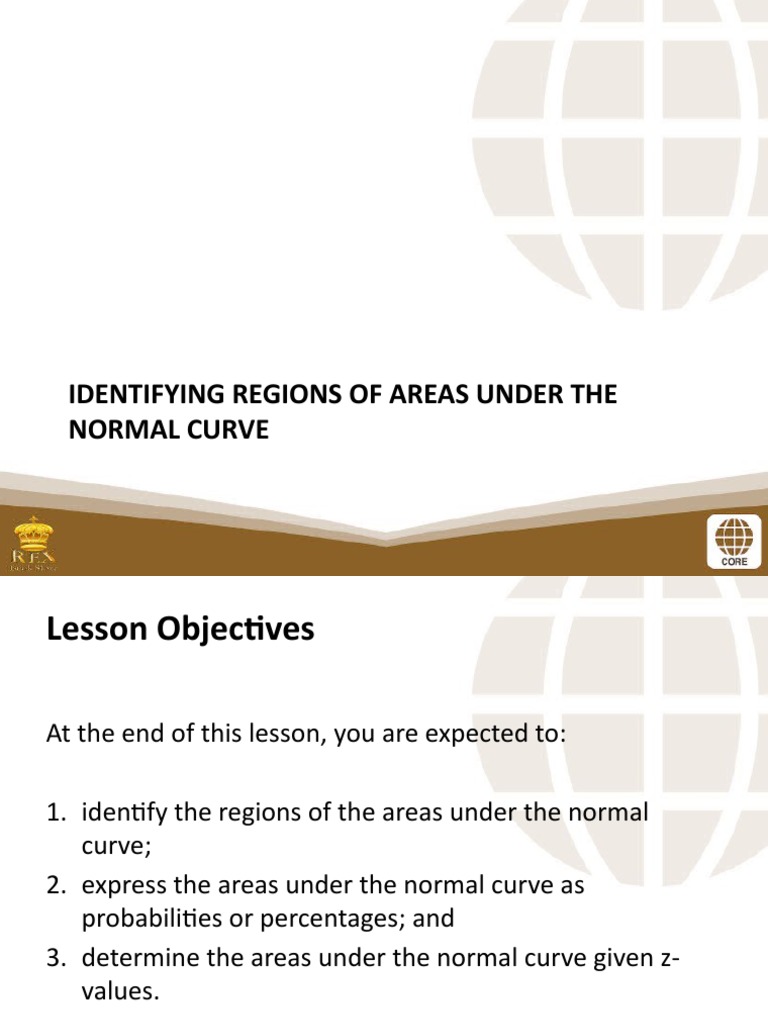 Identifying Regions of Areas Under The Normal Curve | Download Free PDF ...